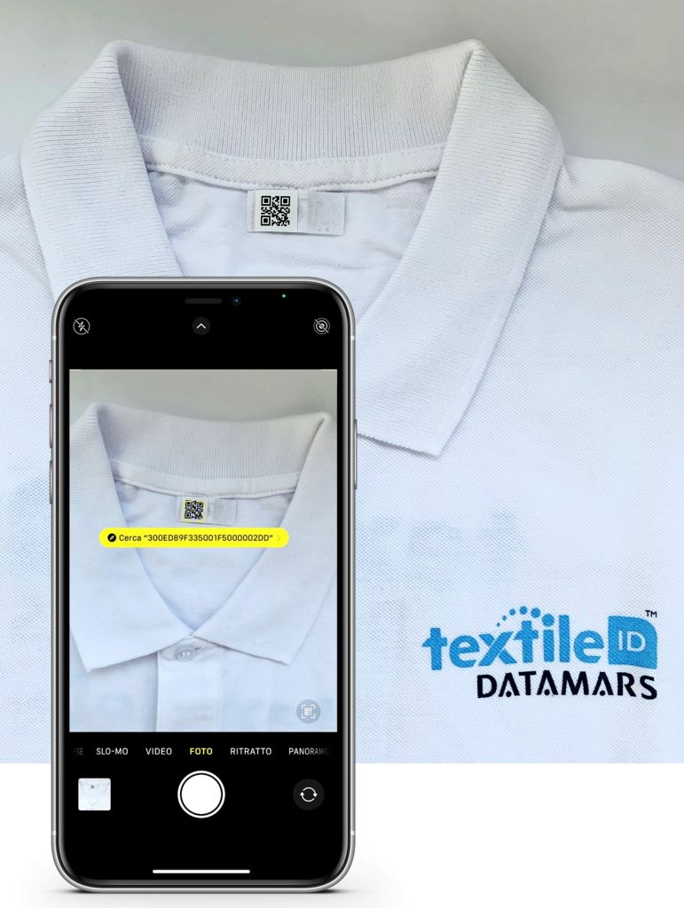 Smartphone reading the QR code on textile _ FT403 QR - Datamars ...